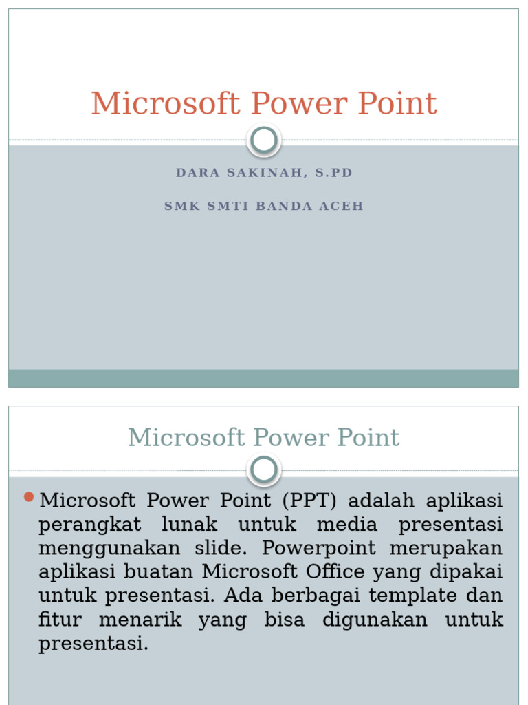 Materi Microsoft Power Point | PDF