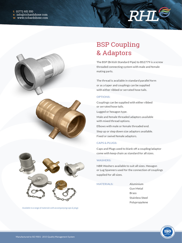 BSP Couplings | PDF