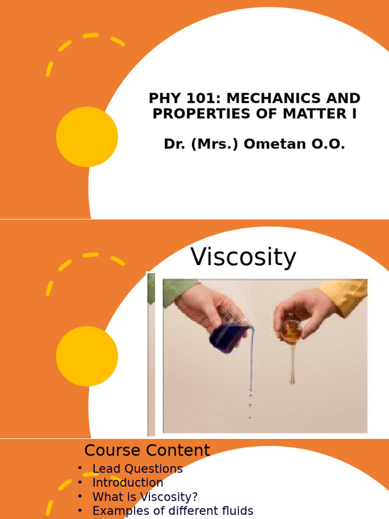 Viscosity and Elasticity-1 | PDF