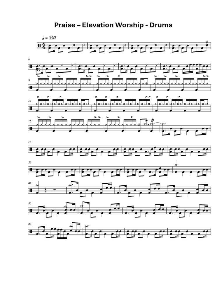 Praise (Louve) - Drums | PDF