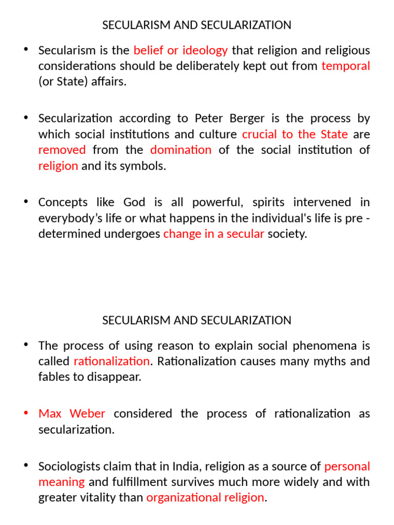 Secularism and Secularization | PDF