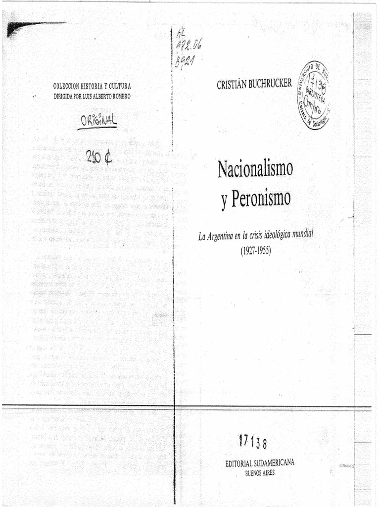 Cristian Buchrucker-Nacionalismo y Peronismo | PDF