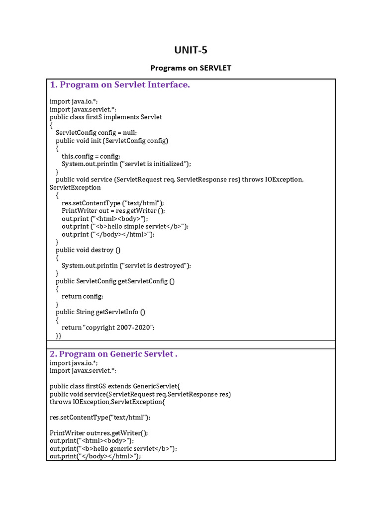 Program on Servlet | PDF