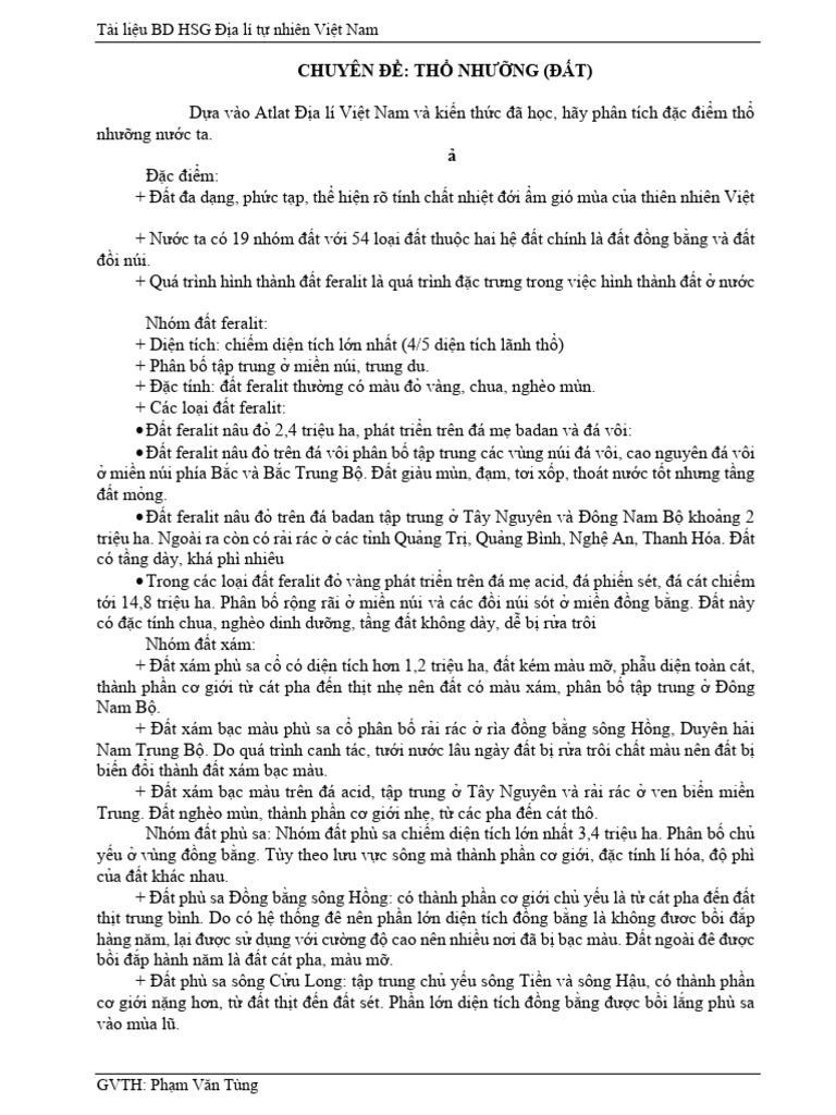 Chuyen de Dat VN | PDF