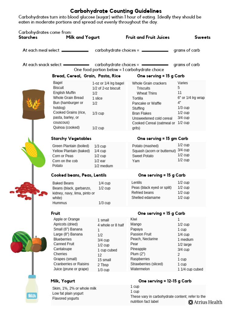 Carbohydrate Counting Guidelines | PDF