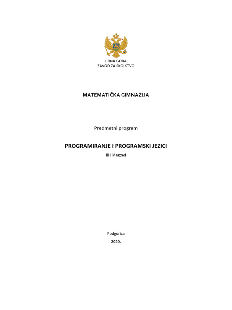 Programiranje I Programski Jezici | PDF