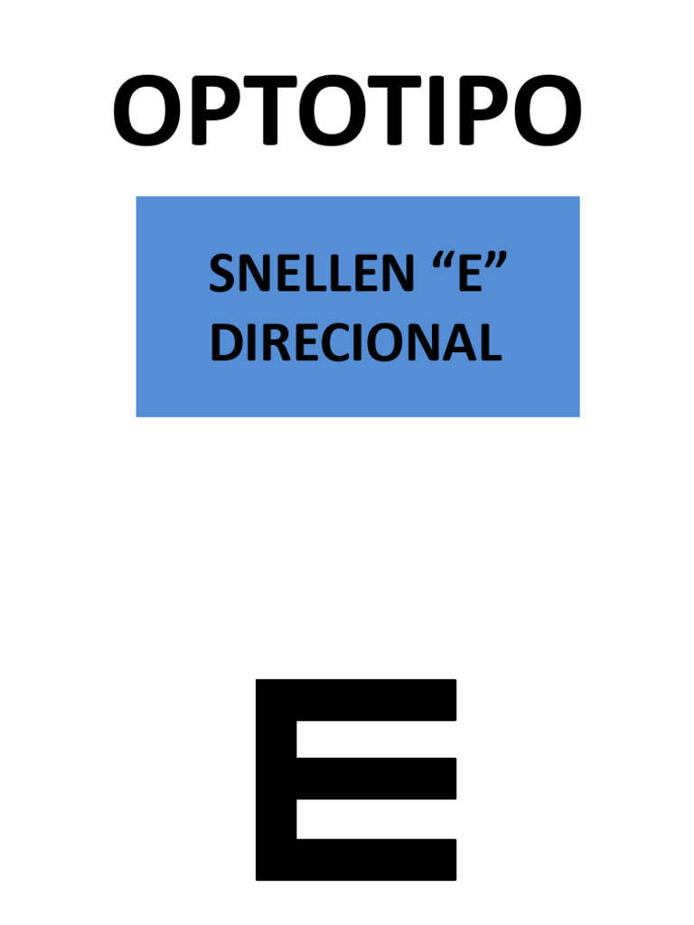 Tabelas de Optotipo Snellen | PDF