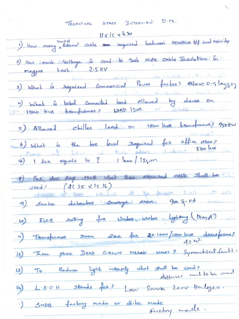 DM Question and Answers of Lighting Circuits | PDF