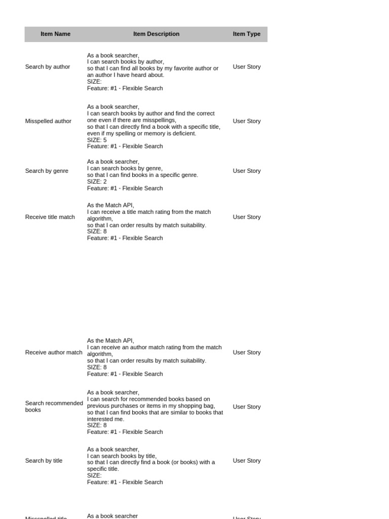 Feature #1 Flexible Search | PDF