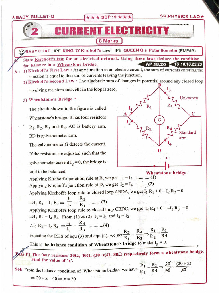 Current Electricity | PDF
