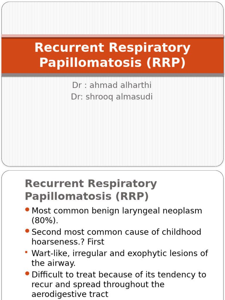 Recurrent Respiratory Papilomatosis | PDF