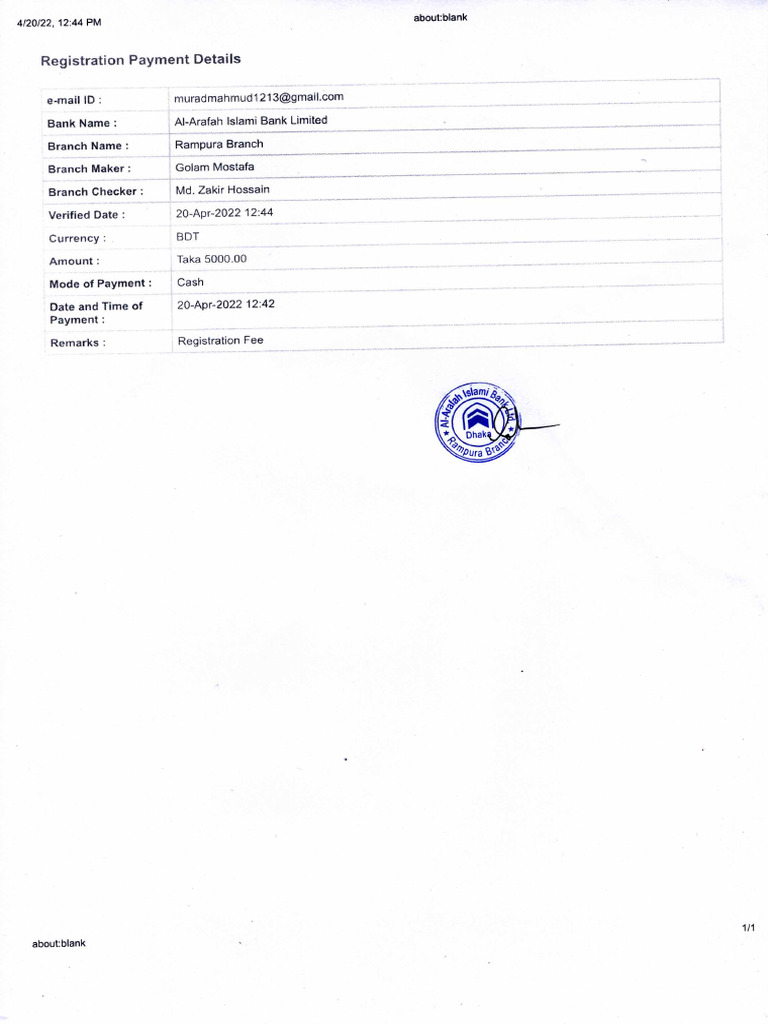 Payment Slip | PDF