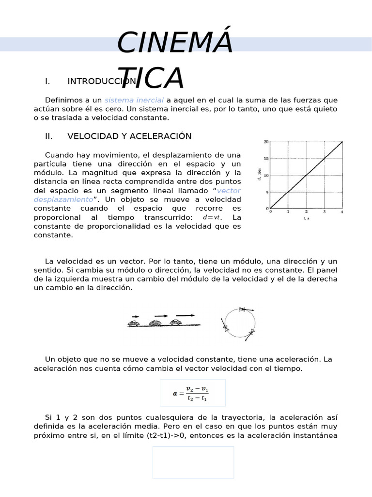 CINEMATICA | PDF