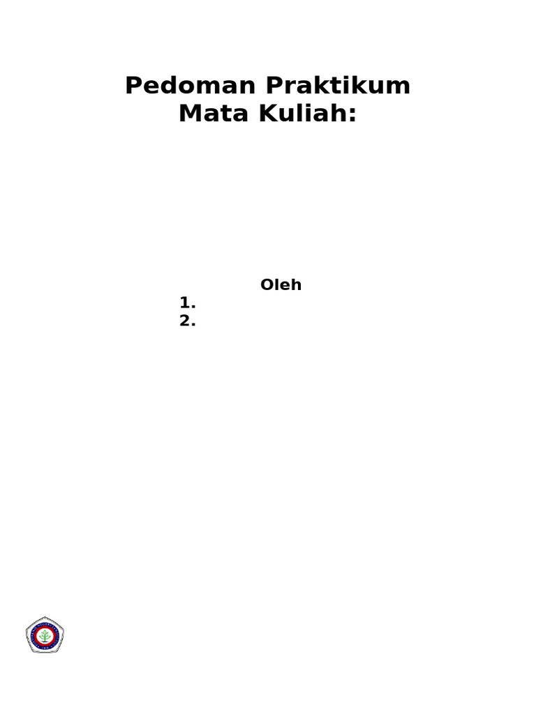 Pedoman Praktikum | PDF