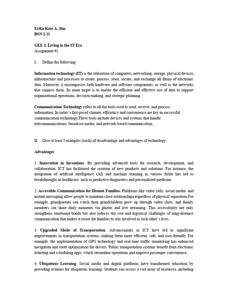 Gee 2 - Assignment #1 1 | PDF