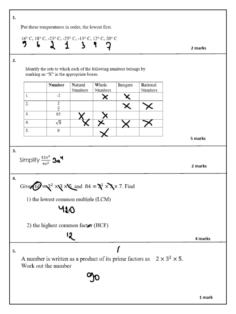 Grade 6 Summer Task - 1 | PDF