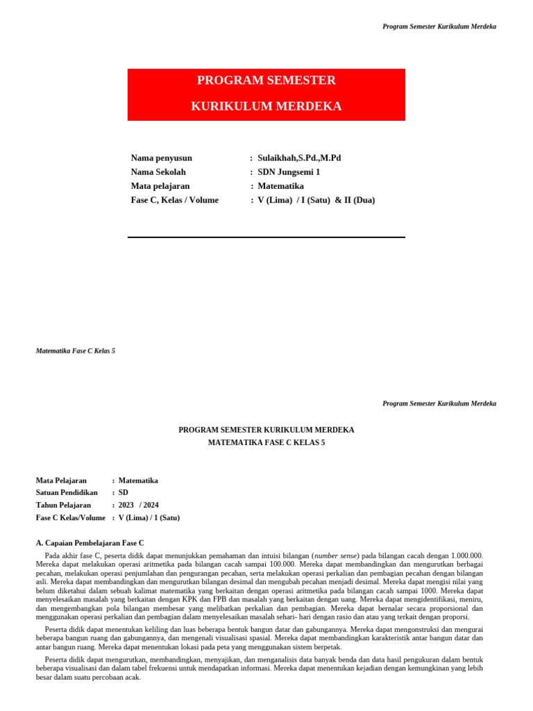 Promes Kurikulum Merdeka (Autorecovered) | PDF