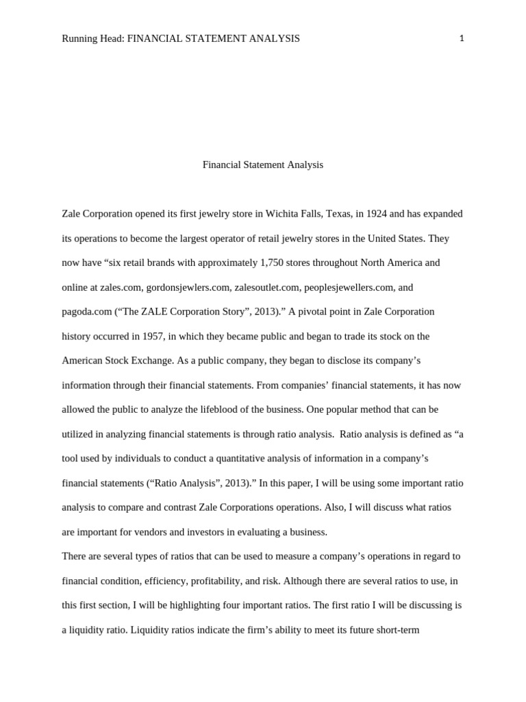 Financial Statement Analysis | PDF