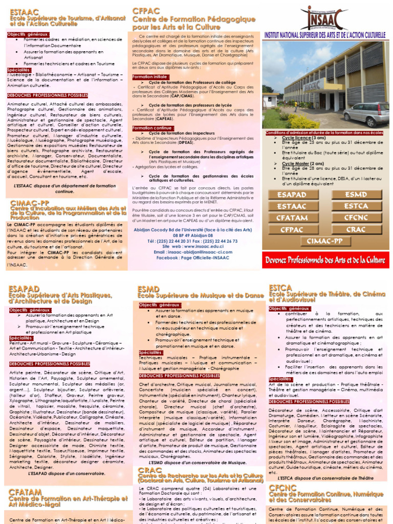 Dépliant INSAAC 2017-2018 | PDF