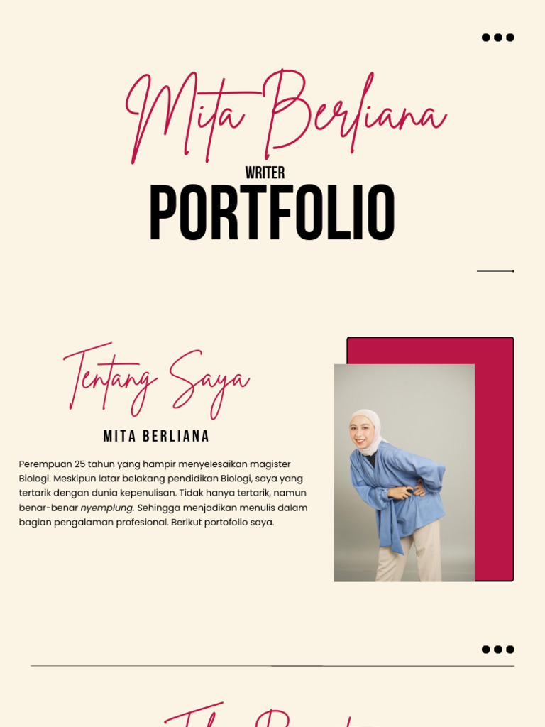 Mita Berliana - Writer Portofolio | PDF