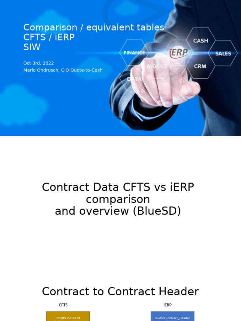 2020-04-15 iERP Contract Data Model in SIW | PDF