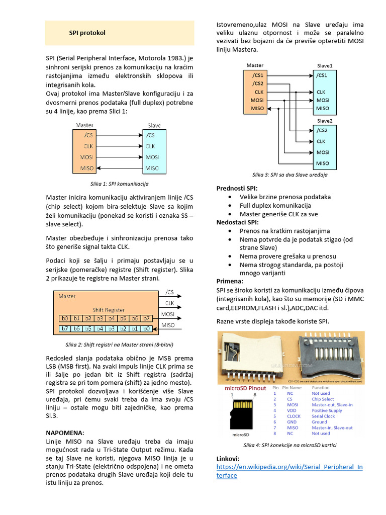 MiM tema 06 - SPI protokol | PDF