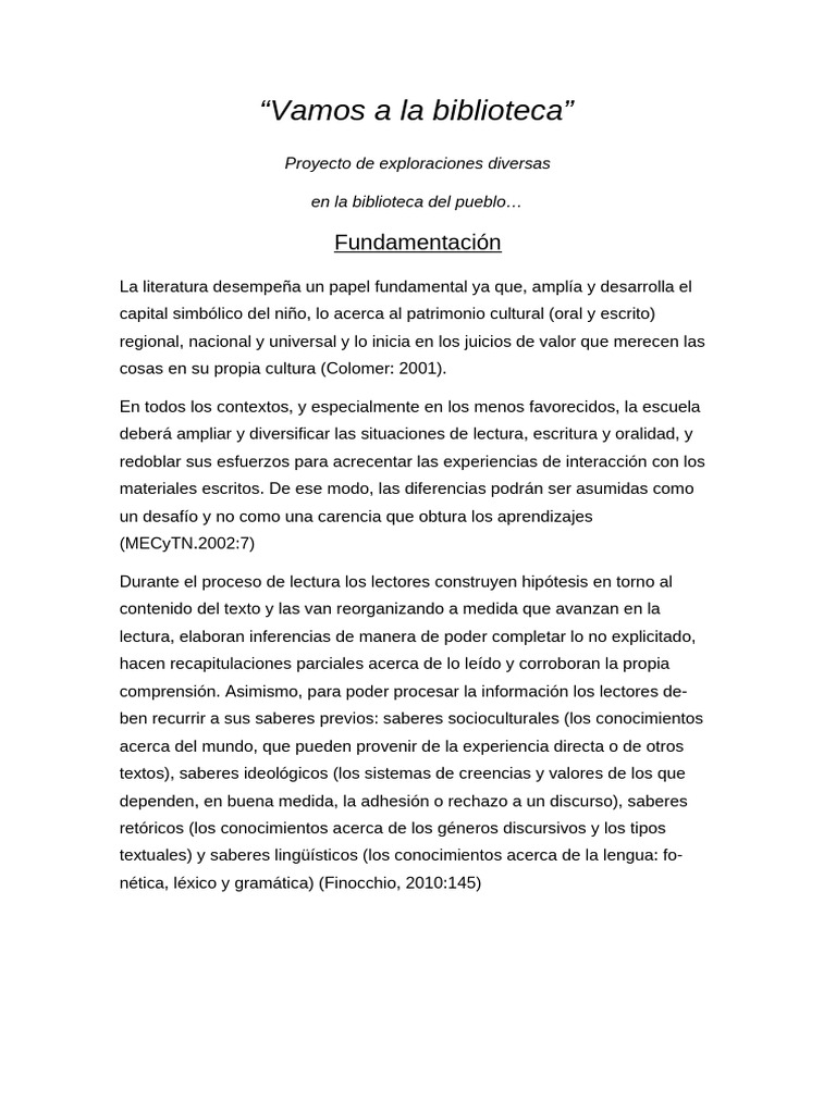 Vamos A La Biblioteca | PDF