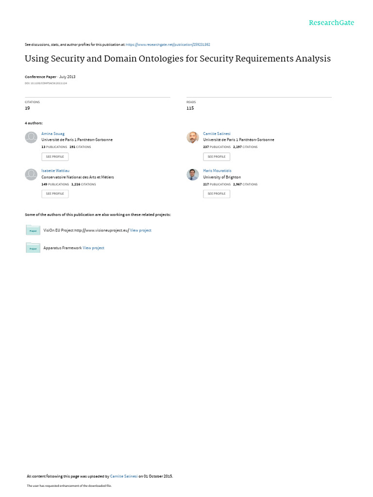 Using Security and Domain Ontologies For Security | PDF