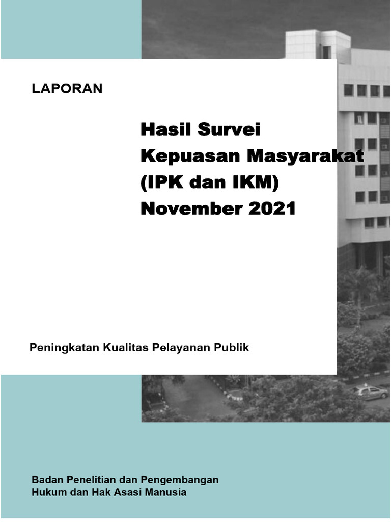 Laporan Hasil Survei IPK IKM Nov 2021 | PDF