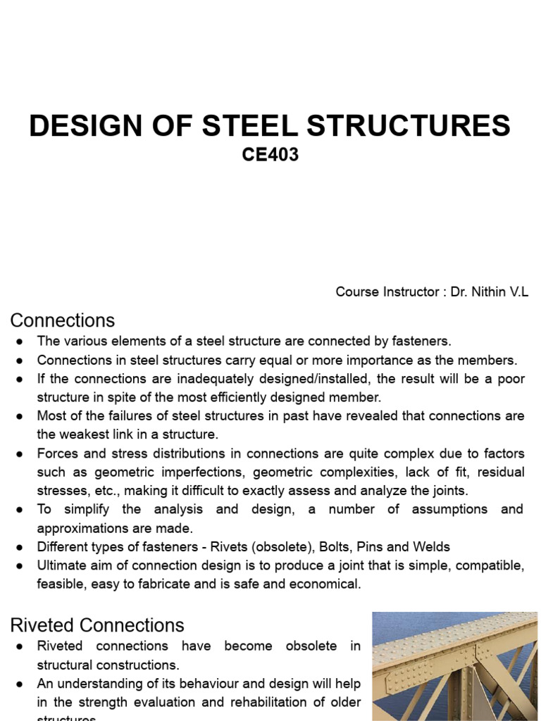 Riveted Connections in Steel Structures | PDF | Rivet | Science ...