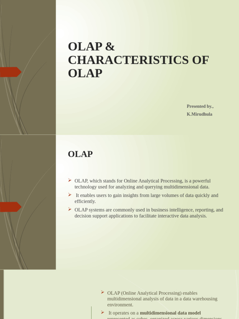 Olap & Characteristics of Olap | PDF