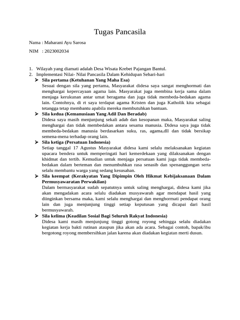 Tugas Pancasila | PDF