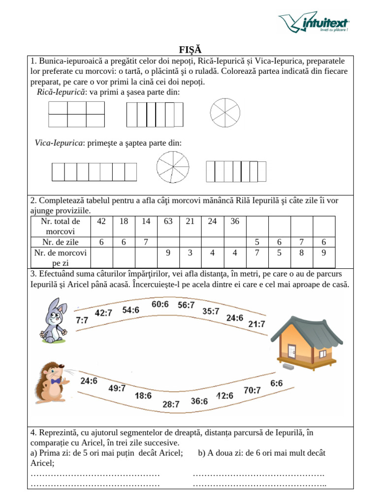 Fisa - Impartirea La 6 Si 7 | PDF