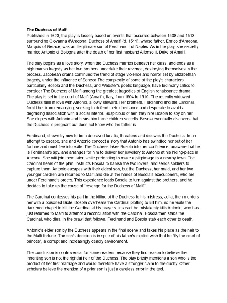 Duchess of Malfi-1 | PDF