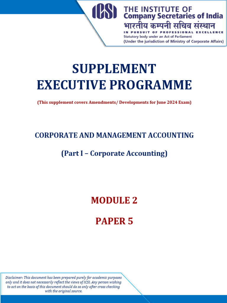Corporate Accounting 06032024 | PDF