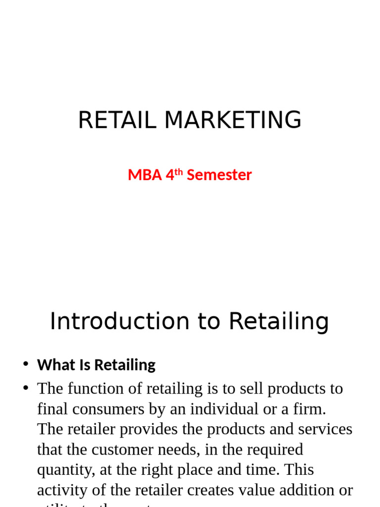 Retail Marketing | PDF