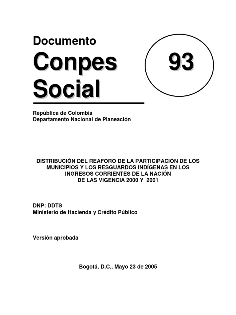 Conpes 093 | PDF