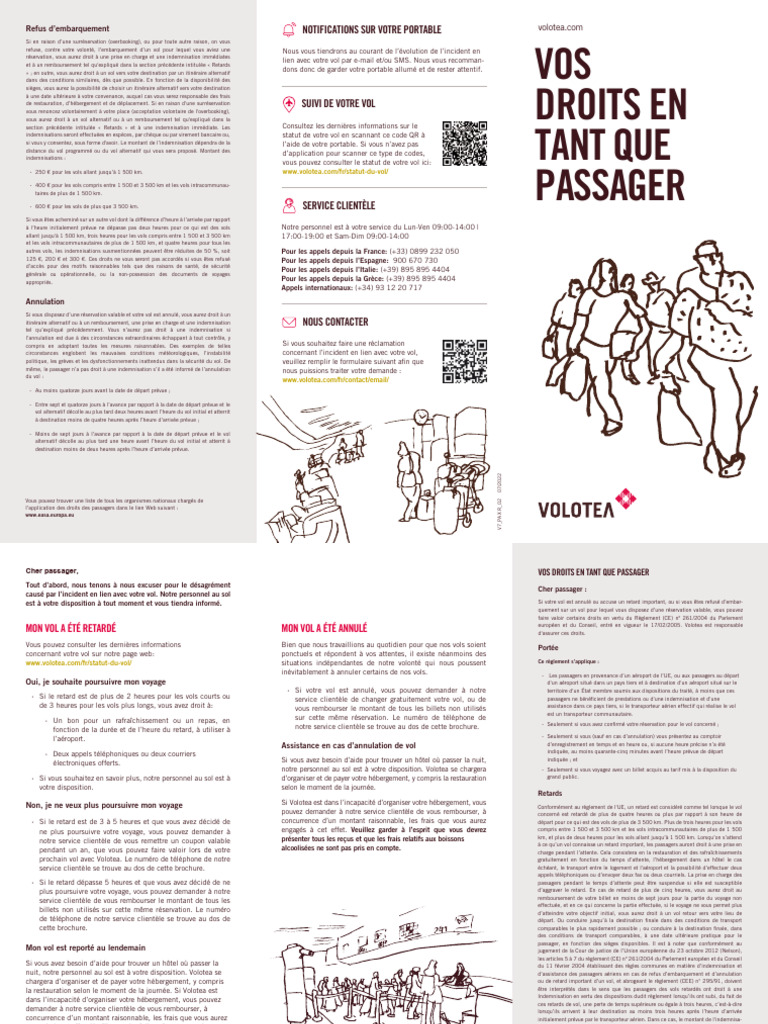 Volotea Passenger Rights FRA | PDF