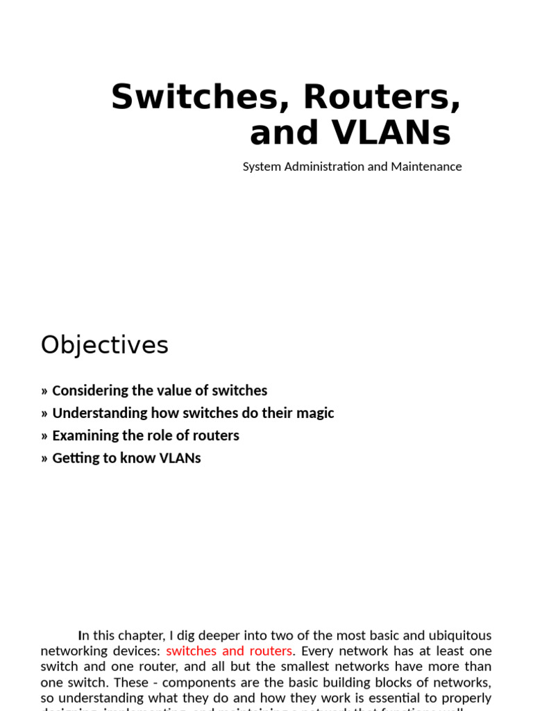 Switches Routers and VLANs | PDF