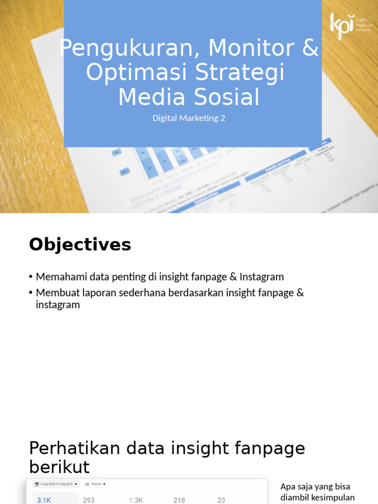 Pengukuran, Monitor & Optimasi Strategi Media Sosial | PDF