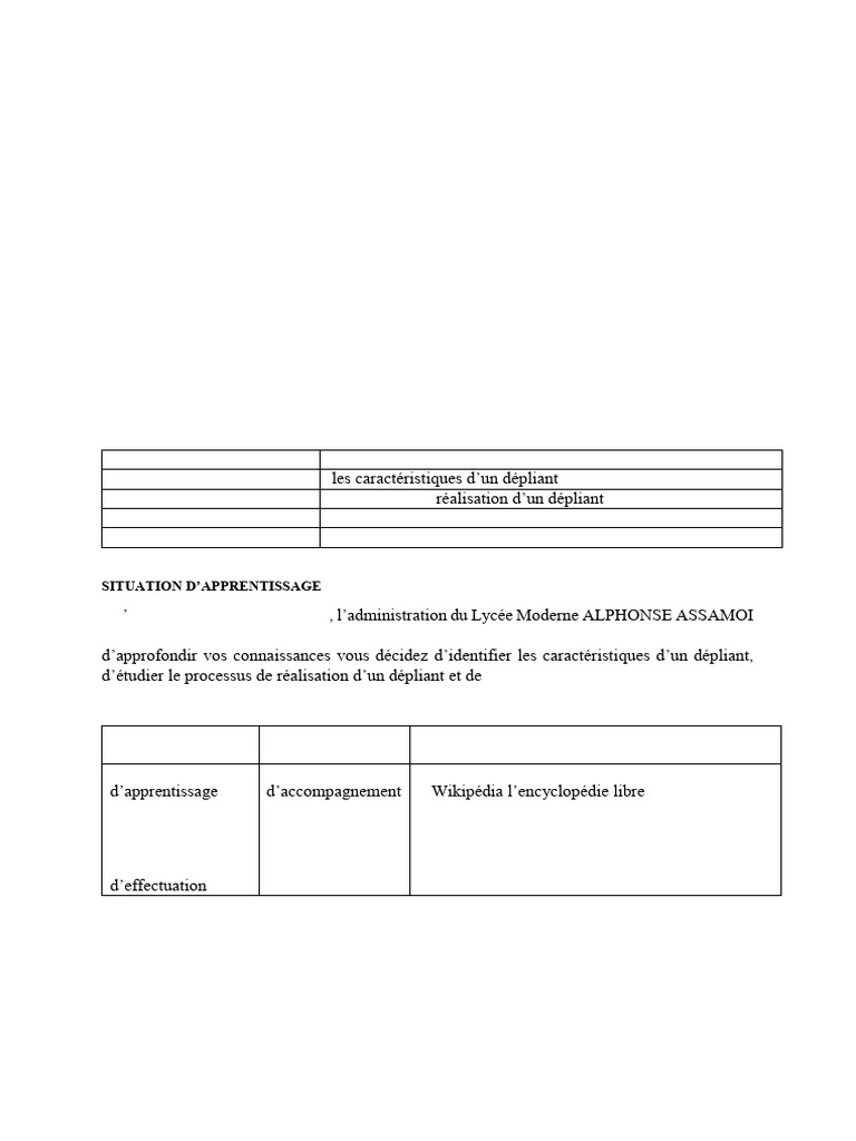 Lecon 3 Le Depliant | PDF