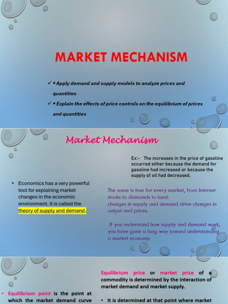 C10, 11 - Market Mechanism | PDF