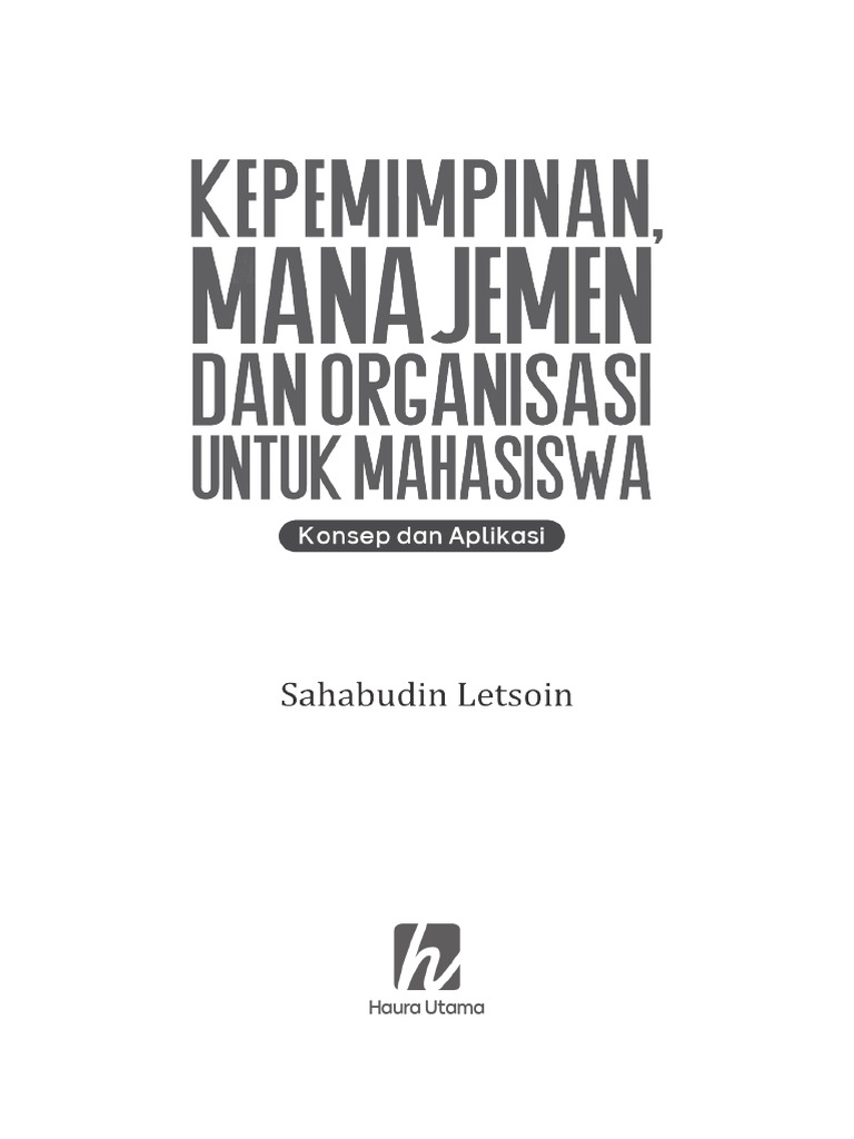 Buku S Letsoin KMO Untuk Mahasiswa | PDF