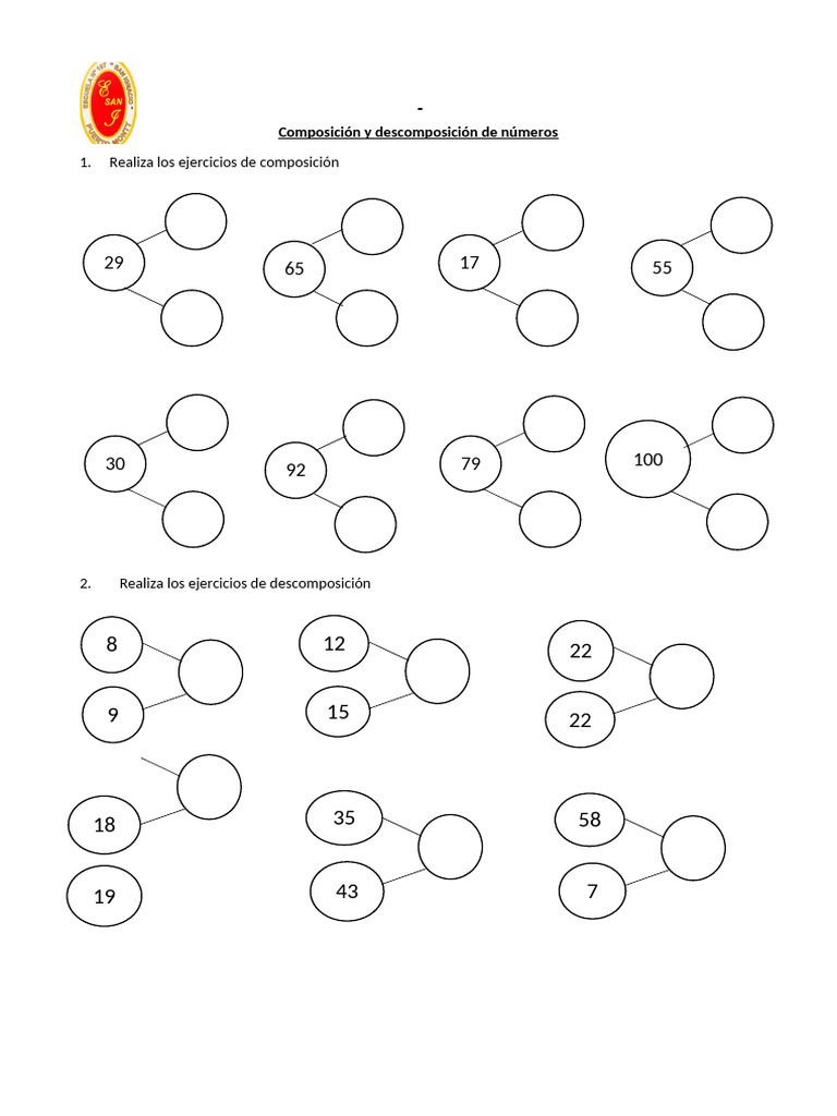 Composición y Descomposición de Números | PDF