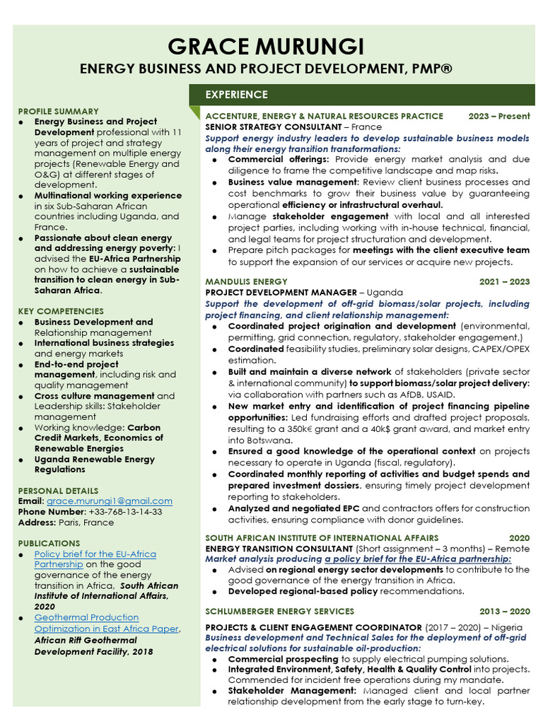 Grace Murungi Resume | PDF