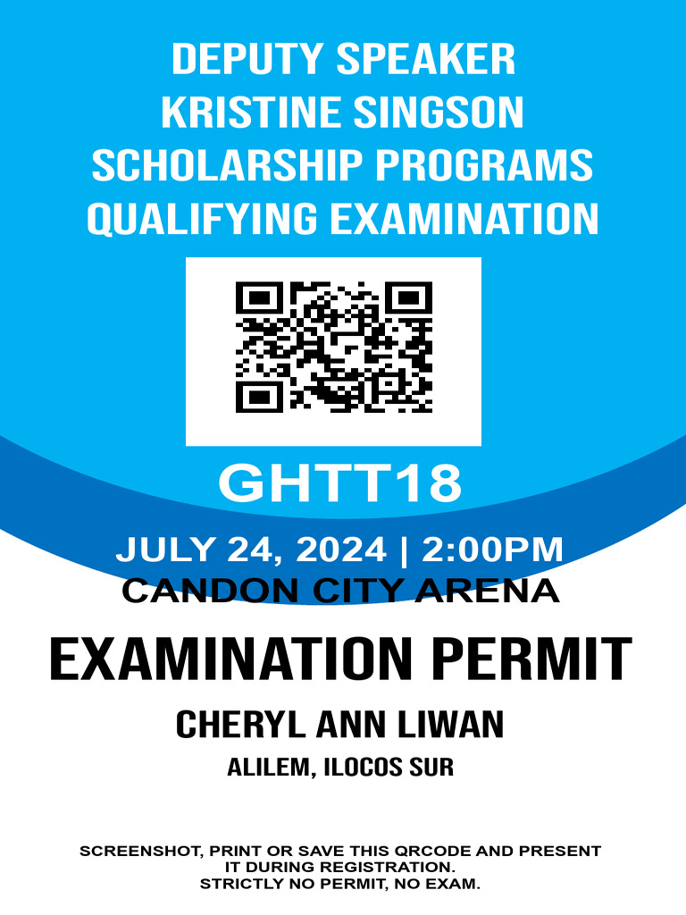 Exam Permit | PDF