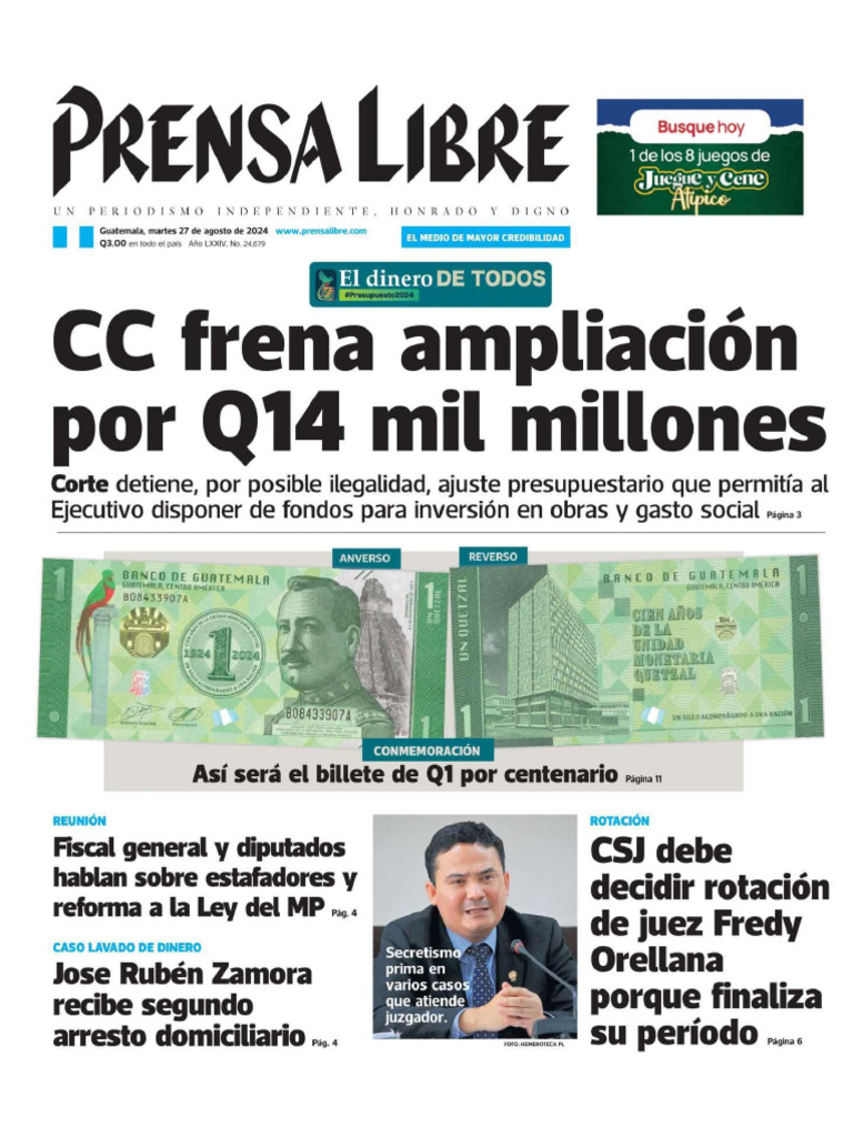 27 08 2024 Prensa Libre | PDF