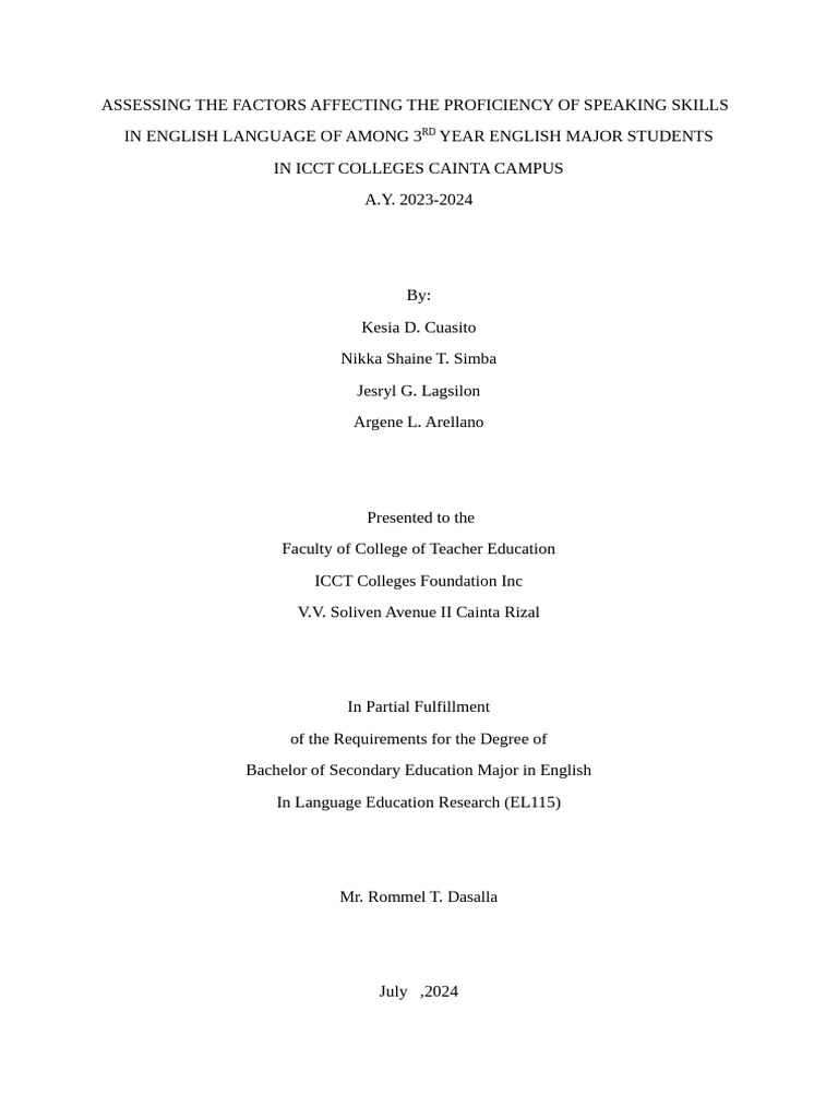 Research Outline | PDF