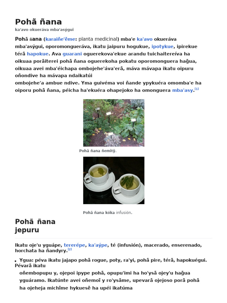 Pohã ñana - Vikipetã | PDF