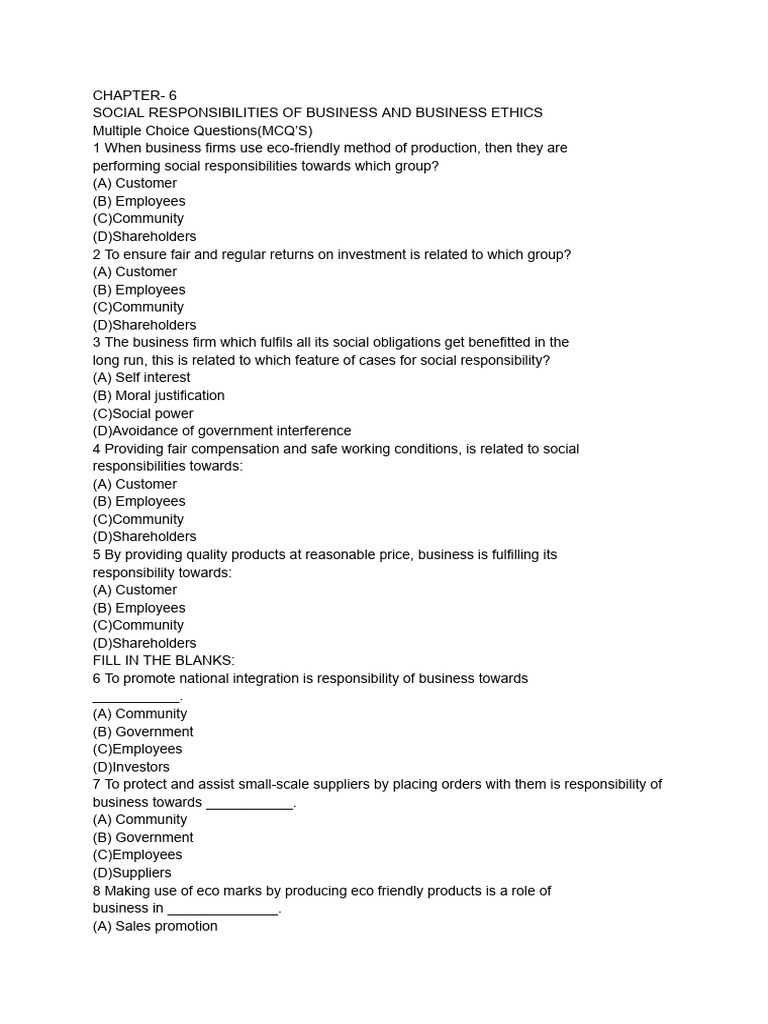 Social Responsibility Assignment | PDF | Corporate Social ...